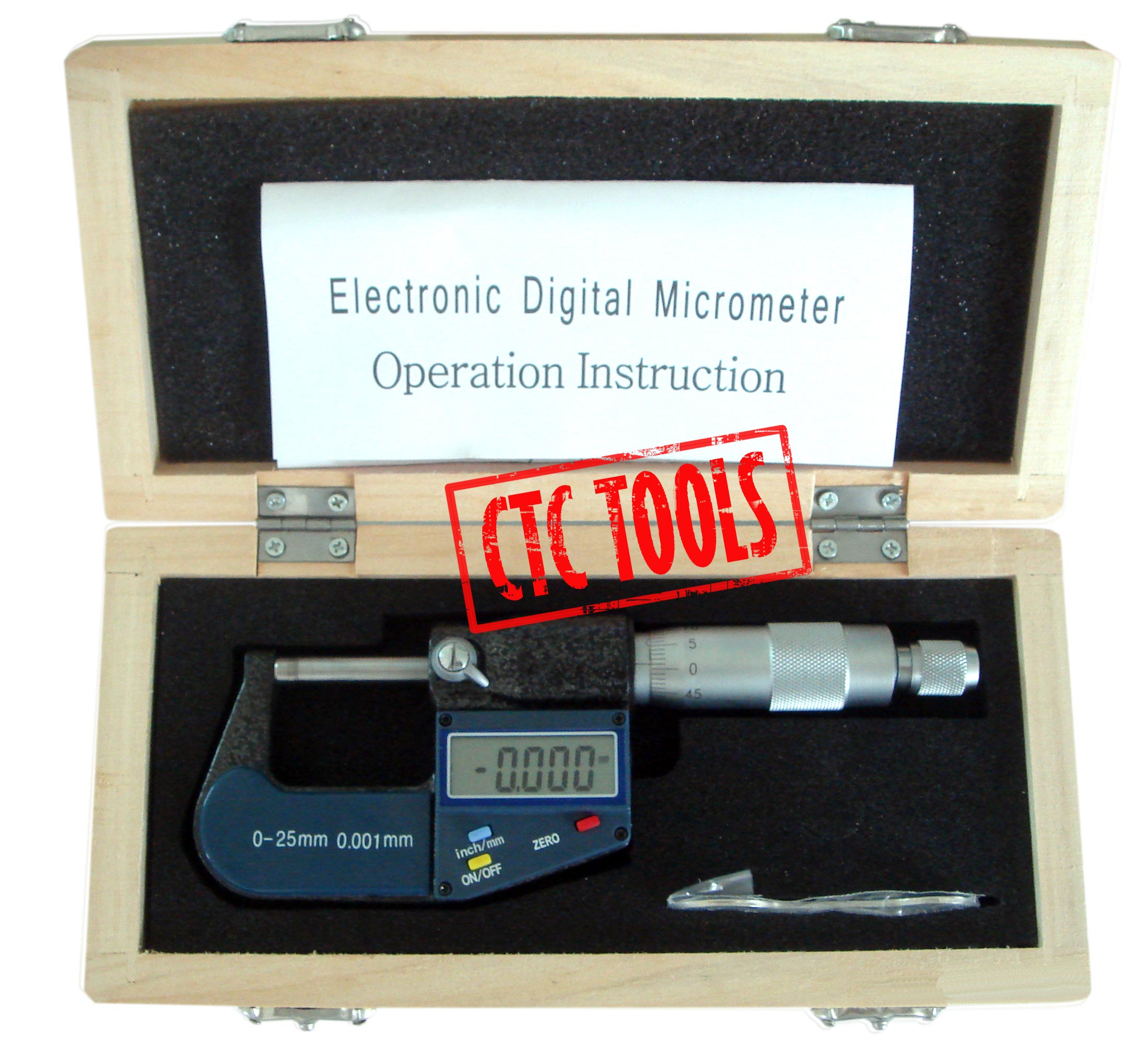 0-1" (0-25MM) DIGITAL HIGH RESOLUTION MICROMETER #C97 | CTC Tools