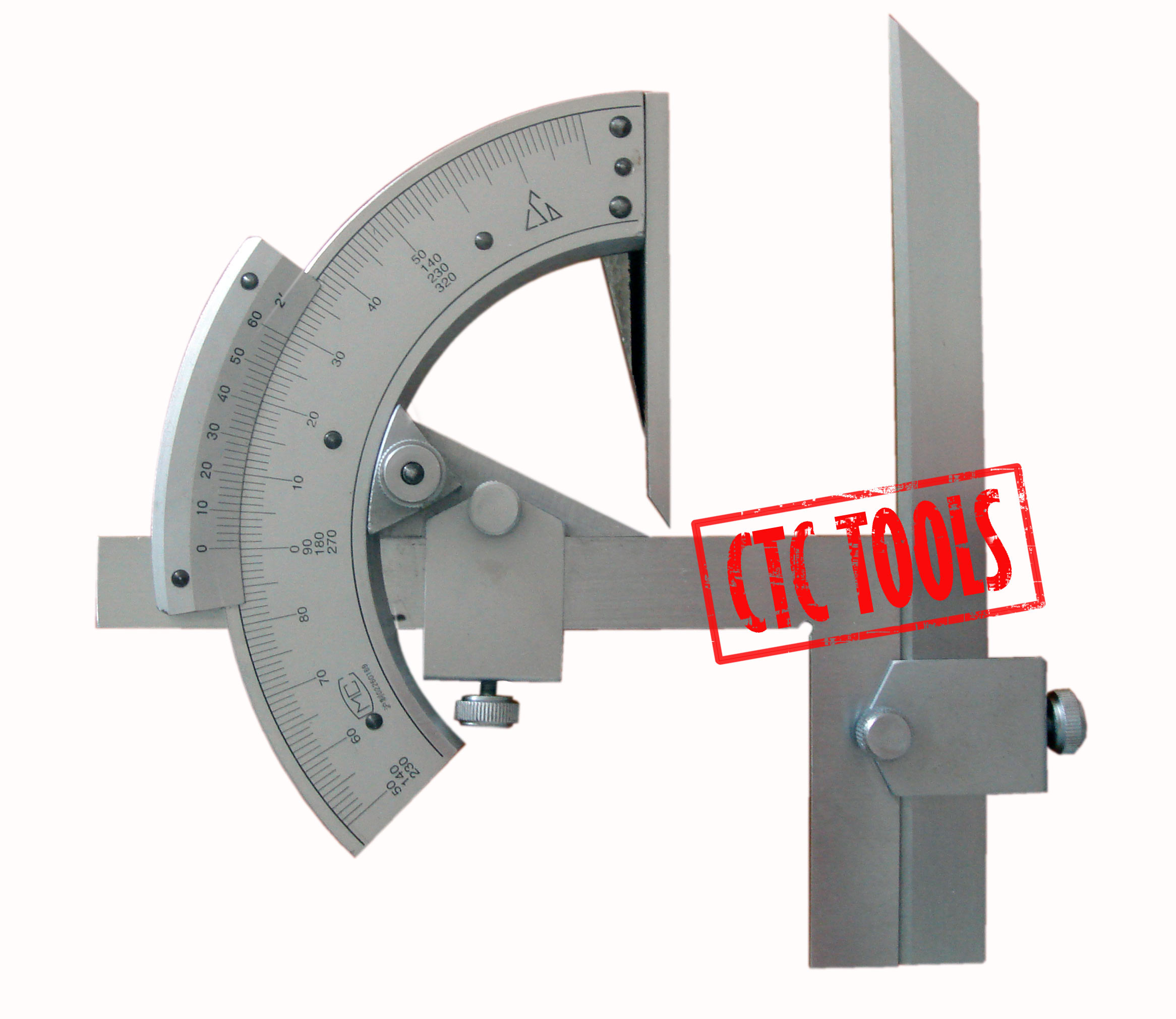 320 DEGREE UNIVERSAL BEVEL PROTRACTOR #D51 | CTC Tools