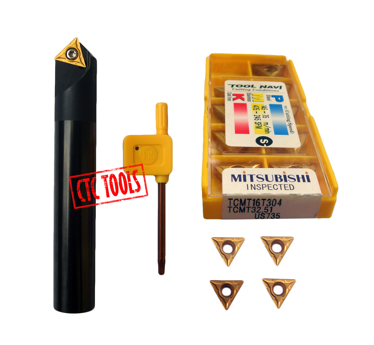 90 DEGREE INDEXABLE SPOTTING DRILL/CHAMFER ENDMILL & 10 PCS. CARBIDE ...