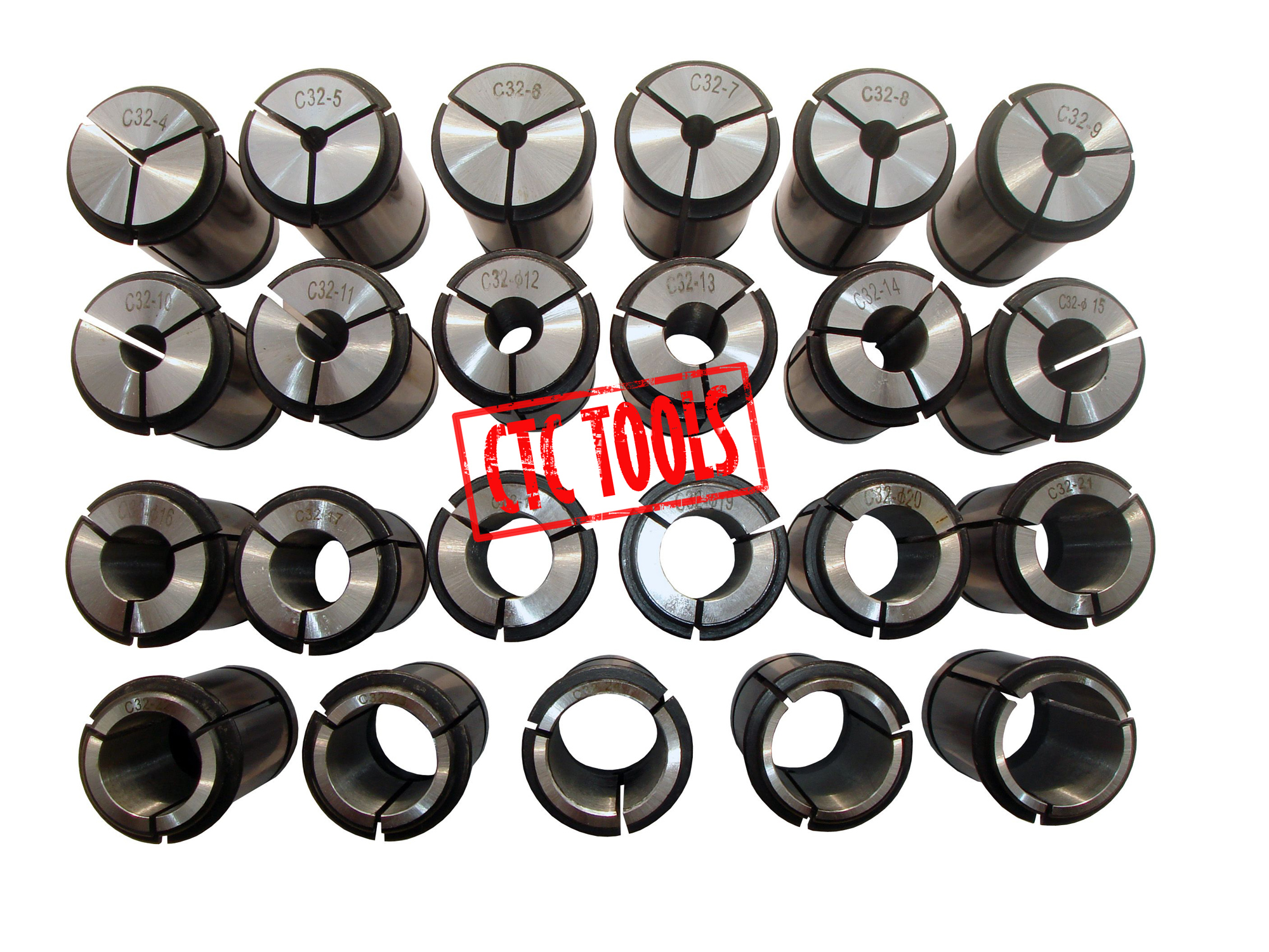 BT40 C32 MULTI-LOCK POWER MILLING CHUCK & 23PCS COLLETS #P53 | CTC Tools